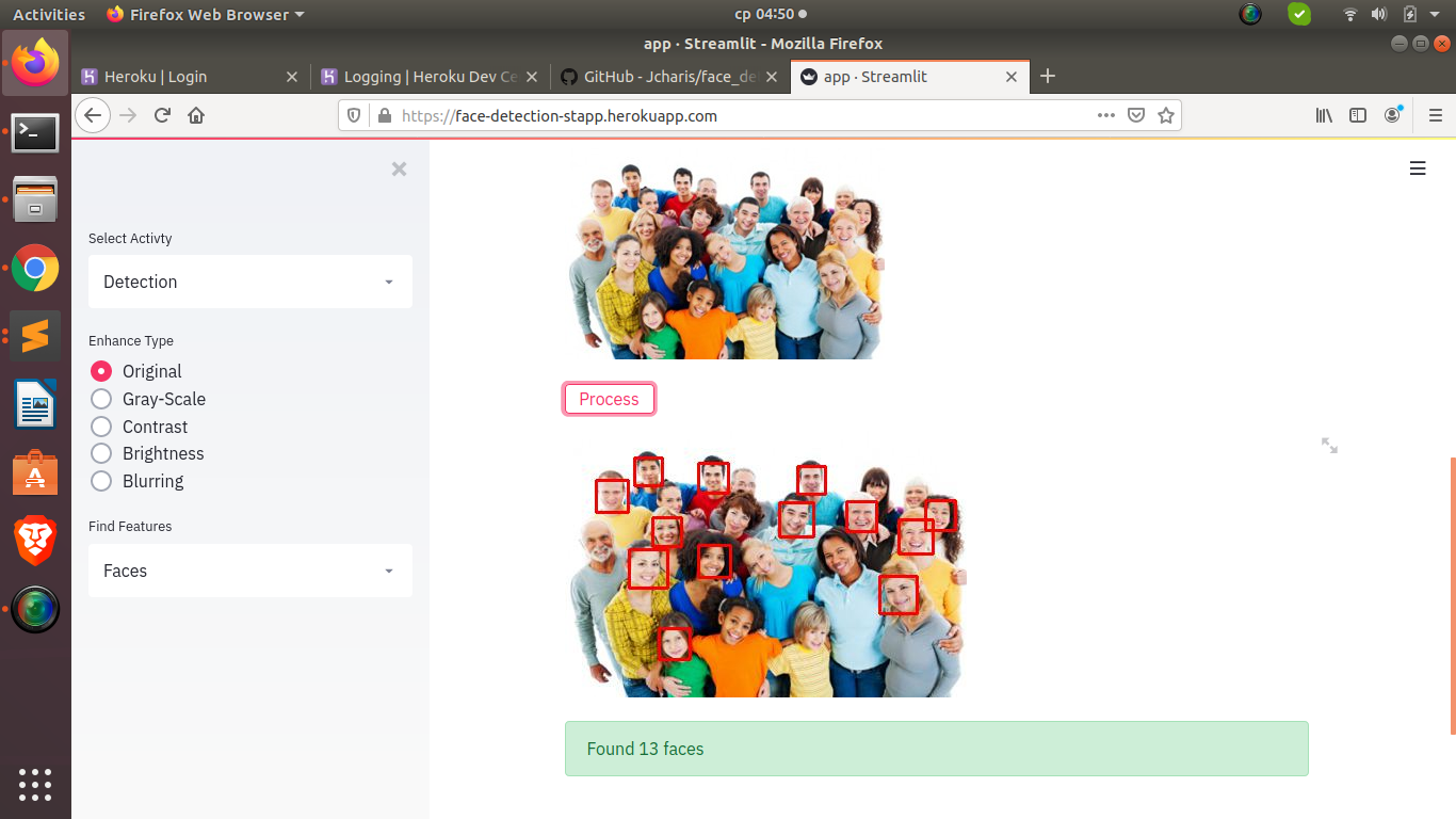 How to Deploy A Face Detection Streamlit App on Heroku – JCharisTech