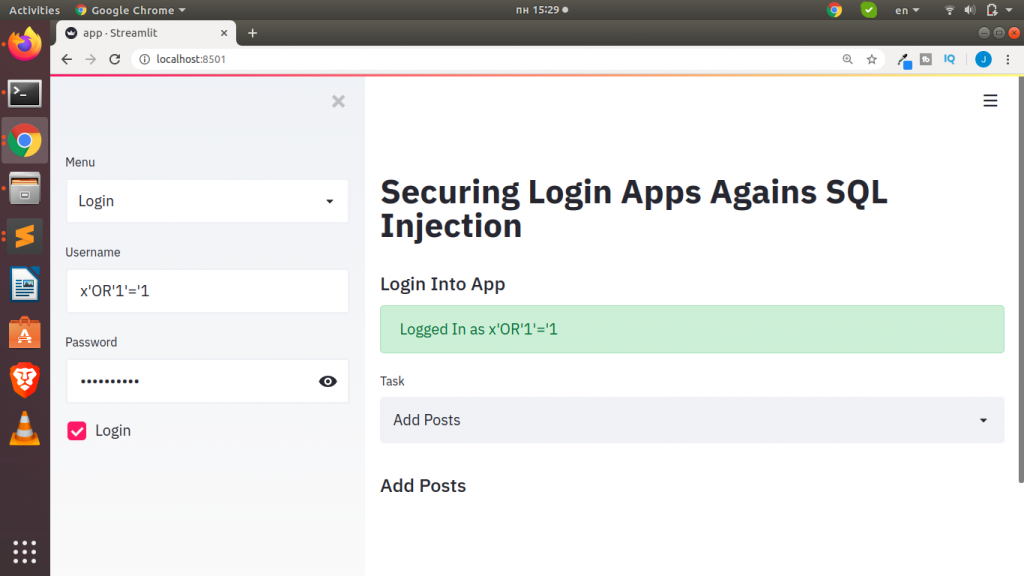 Securing Login Page/Section From SQL Injections – For Streamlit Apps ...