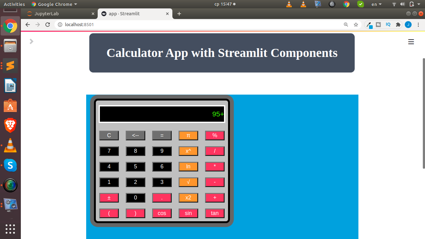 Building A Calculator With Streamlit Components And Html Jcharistech