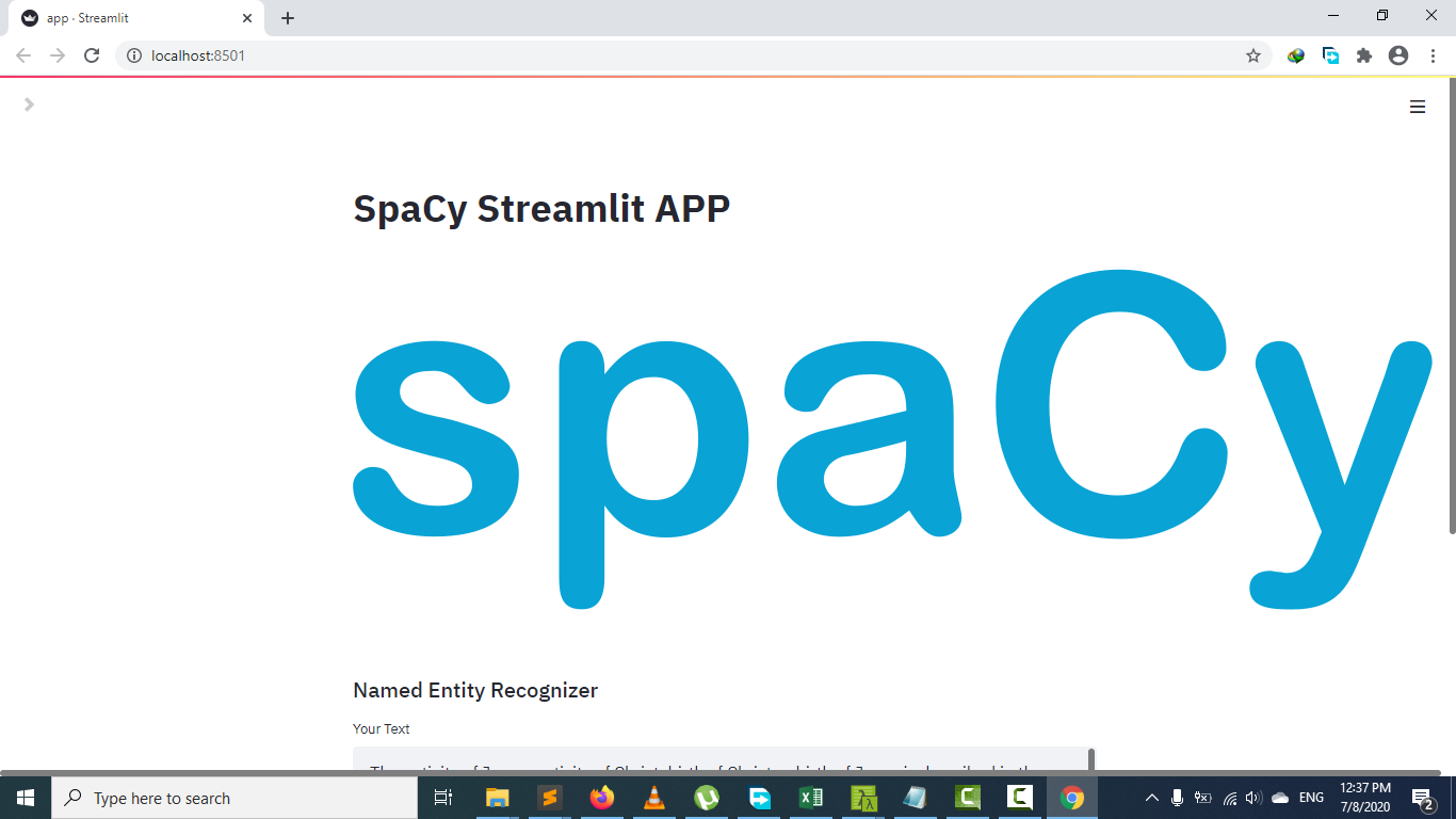 Simple Nlp App With Spacy Streamlit Jcharistech 8853