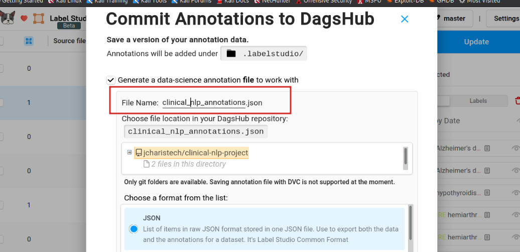 Text Annotation Using Label Studio On DagsHub – JCharisTech