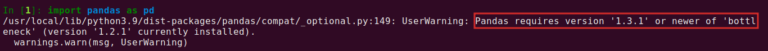 How to Fix Bottleneck and Pandas Warning – JCharisTech