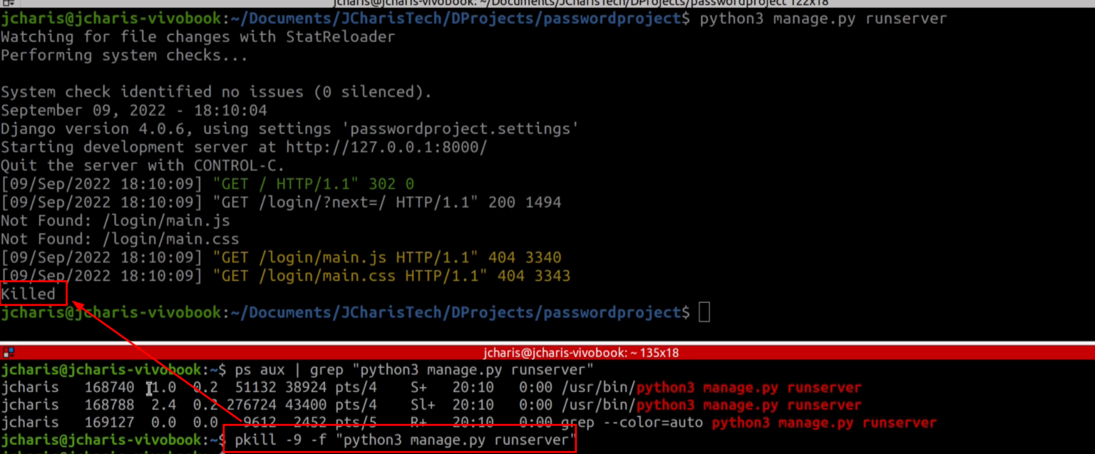 How To Stop Django Or Flask Server Without Ctrl C Jcharistech