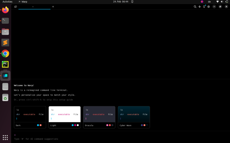 How to Use Warp Terminal on Linux – JCharisTech