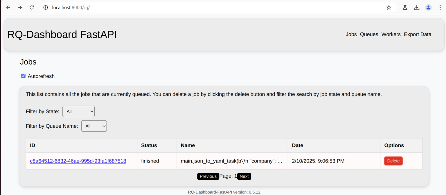 Building A Scalable App with FastAPI, Redis Queue and RQ-Dashboard – JCharisTech